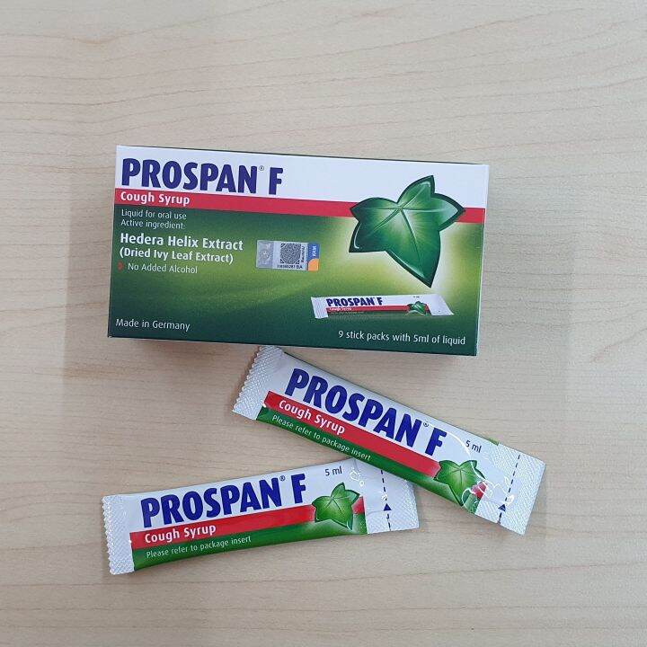 Prospan F Cough Syrup 5ml x9 stick packs | Lazada