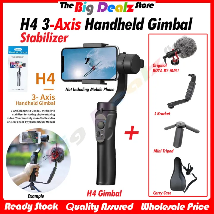 Gimbal H4 3-Axis Gimbal,Handheld Selfie Gimbal Stabilizer Bluetooth ...