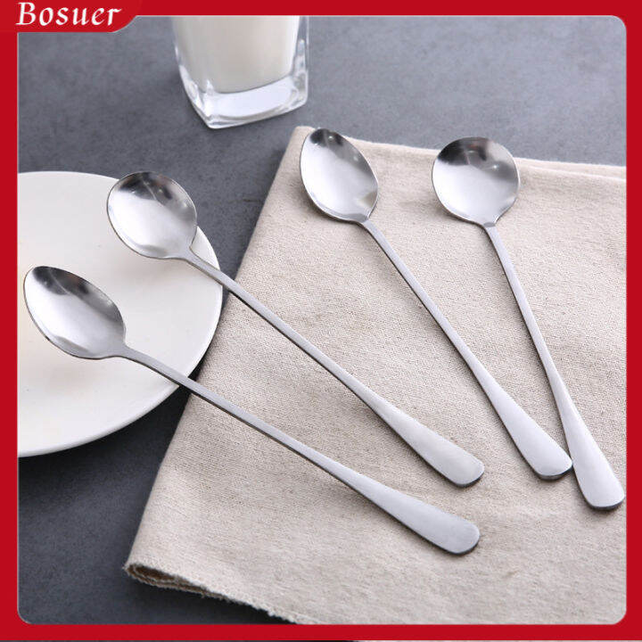 【Bosuer💛COD】Sendok Pengaduk Restoran Sendok Gagang Panjang Kreatif ...