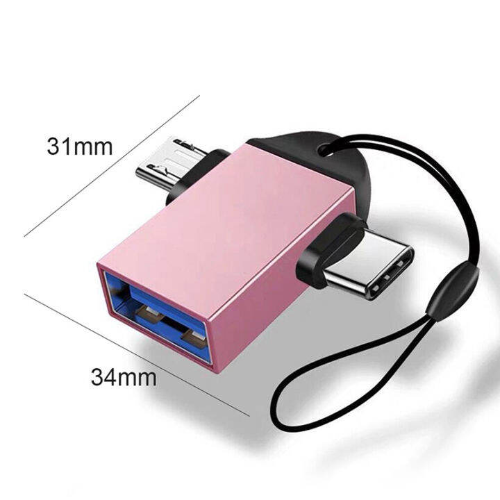 Witkitty Aluminum Alloy 3 in 1 Android OTG Adapter Mobile Phone Adapter ...