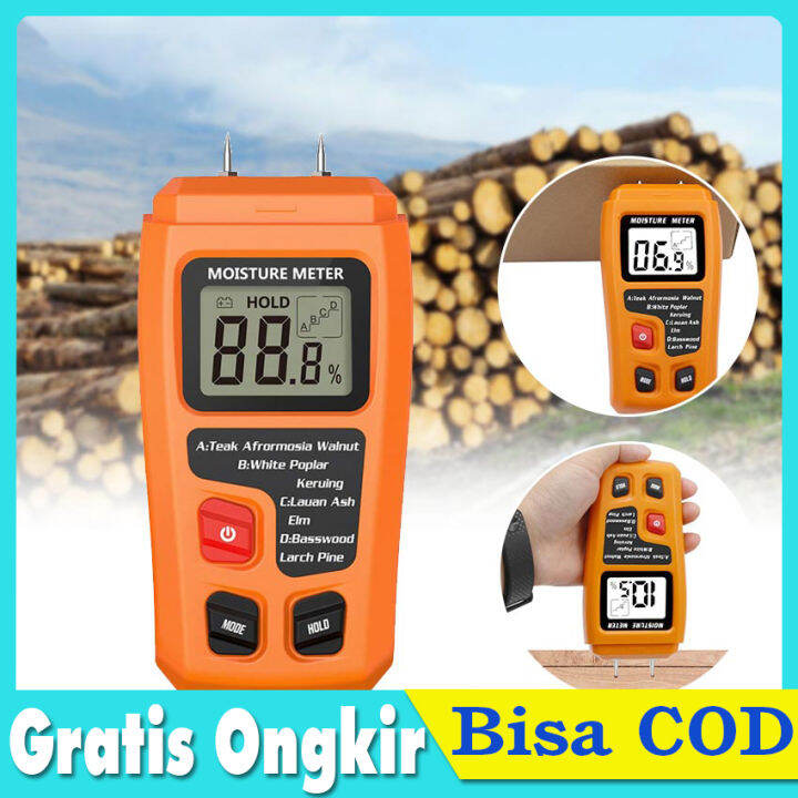 Wood Moisture Meter Kayu Kertas Alat Ukur Kelembaban Kadar Air Di Kayu ...