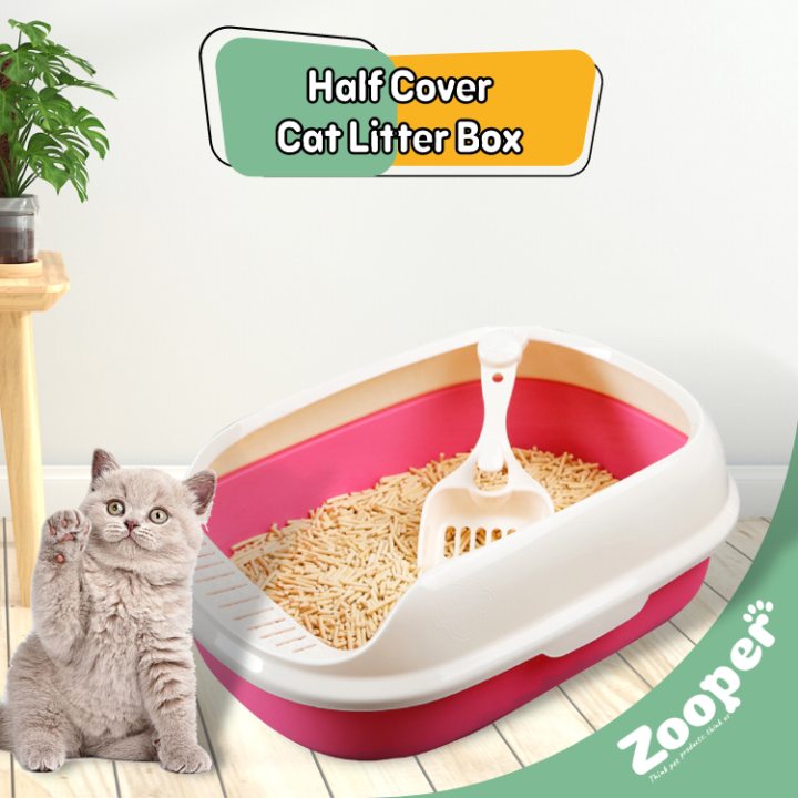 Classic Cat Litter Box Cat Toilet Tray Bekas Pasir Kucing Besar (Free ...