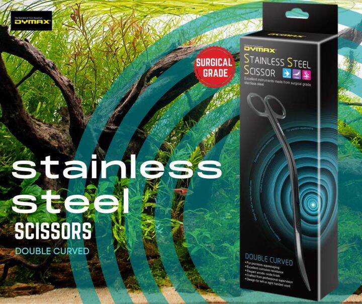 Dymax Stainless Steel Scissors Straight / Curved / Double Curved (for Aquascaping) | Lazada PH