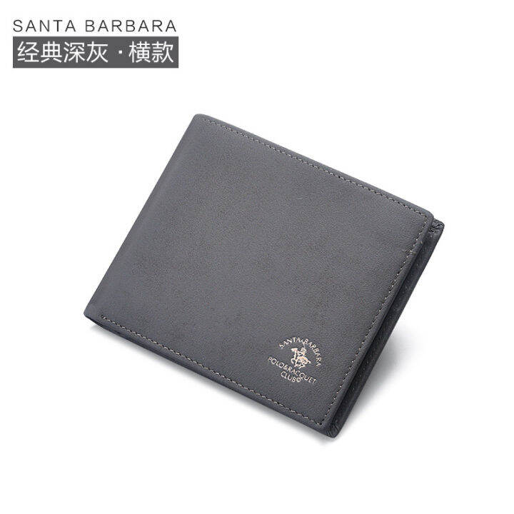 Santa Barbara Polo & Racquet Club Wallet Men's Short Ultra-Thin Genuine ...