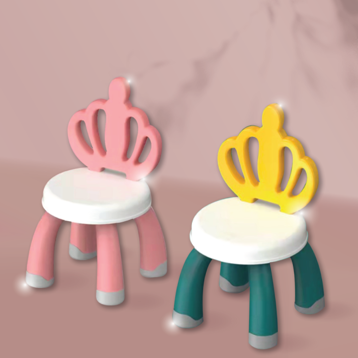 KAIT Majestic Crown Mini Stool-Prince Kids Mini Chair Plastic Stool ...