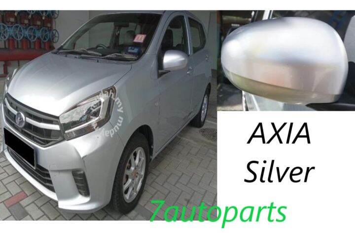 ORIGINAL PERODUA AXIA SIDE MIRROR COVER (NO SIGNAL LAMP) SILVER COLOR ...