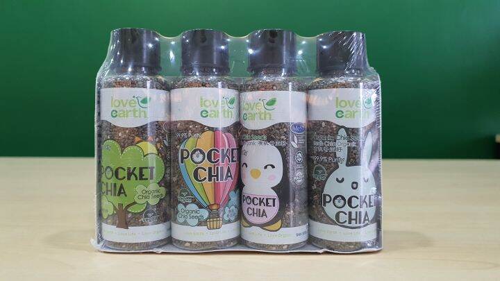 LOVE EARTH - 4IN1 ORGANIC POCKET CHIA 28G x 4 | Lazada
