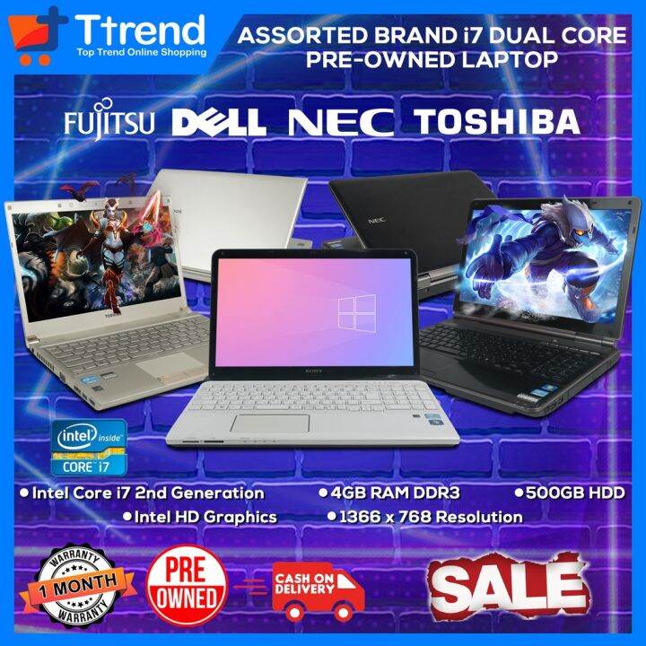 ASSORTED USED Notebook Laptop Intel Core i3 i5 i7 1st 2nd 3rd Gen WiFi ...