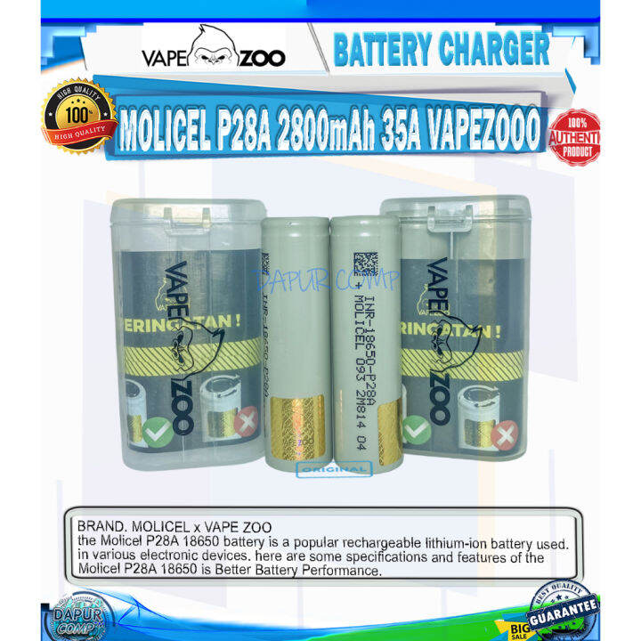 MOLICEL P28A 2800mAh 35A BATTERY ORIGINAL | Lazada Indonesia