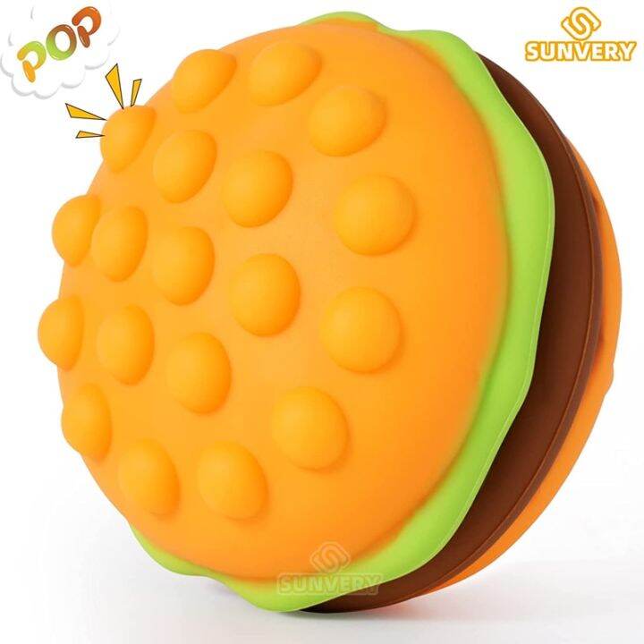 Burger Stress Ball 3D Squishy Hamburger Fidget Toys Silicone ...