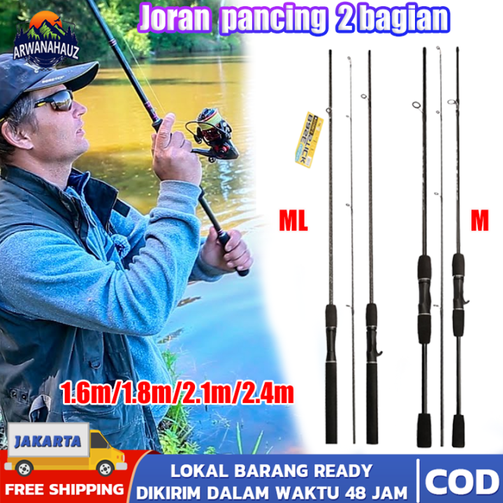 1.6m 1.8m 2.1m 2.4 m joran pancing carbon asli kuat 50kg,pancing ...