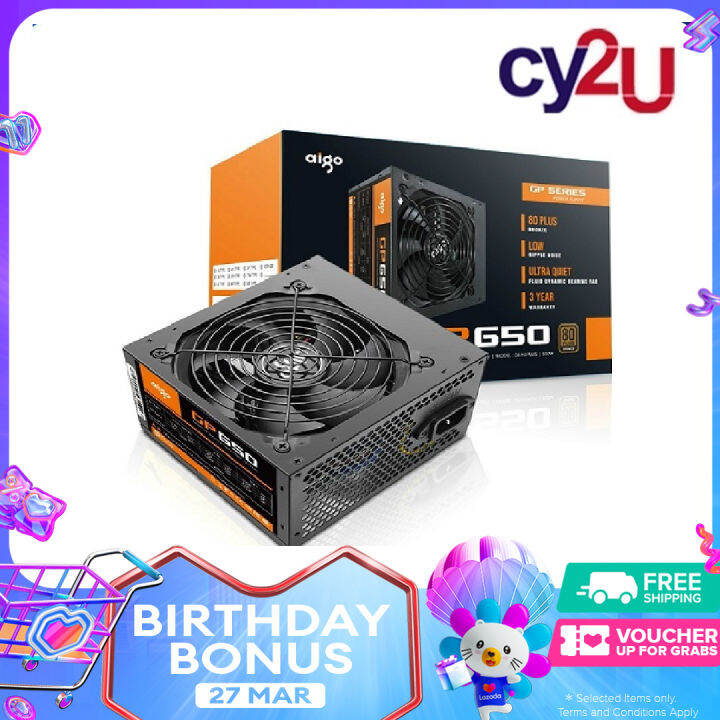 Aigo GP650 650Watt 80 Plus Bronze Non Modular Power Supply Unit | Lazada