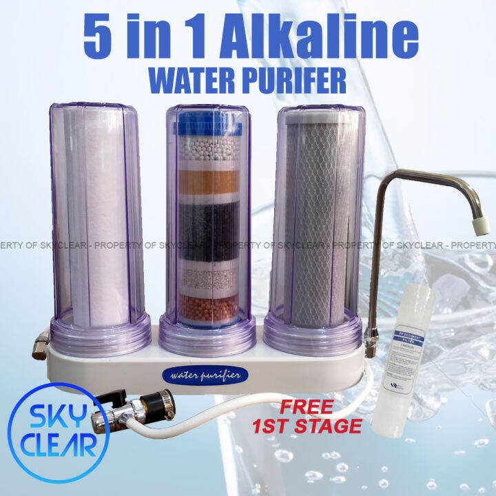 5 in 1 Alkaline Water Purifier with Free Sediment Filter Skyclear ...