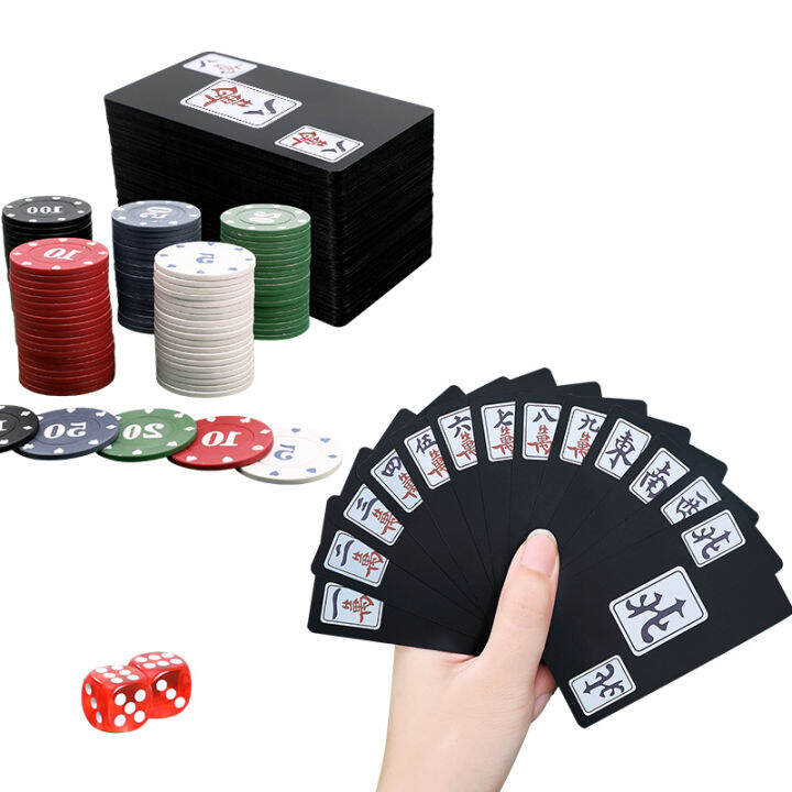 Plastic paper mahjong cards mahjong waterproof small playing cards ...