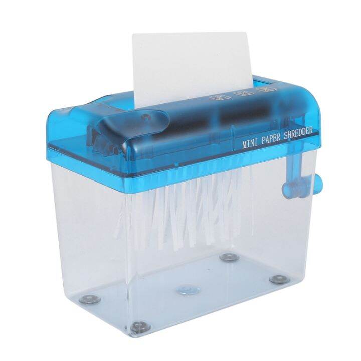 Mini Blue Shredder Crusher Destroyer Paper Documents Cutting Machine ...