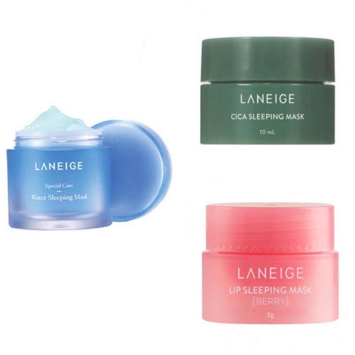 [ของแท้! ส่งไว] Laneige water sleeping mask 15ml/ Lip Mask 3g/CICAมาส์กลาเนจตัวดัง ผิวอิ่มน้ำ ...