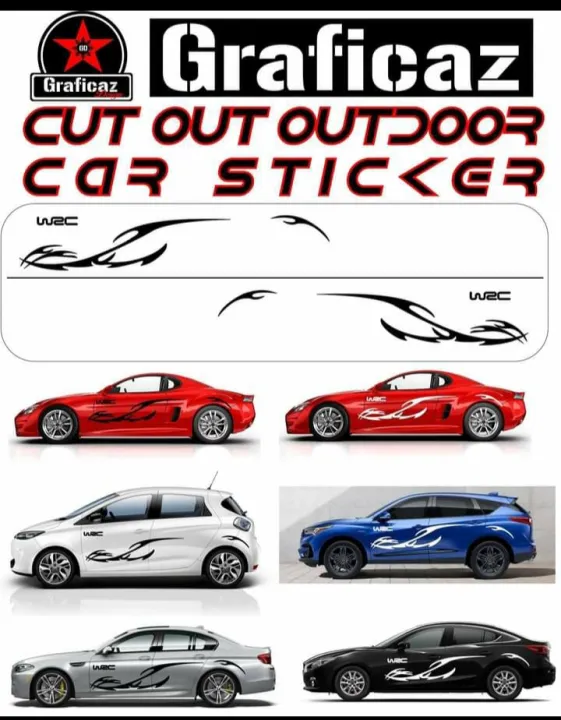 Side Sticker Car sticker Cut out Vinyl | Lazada PH