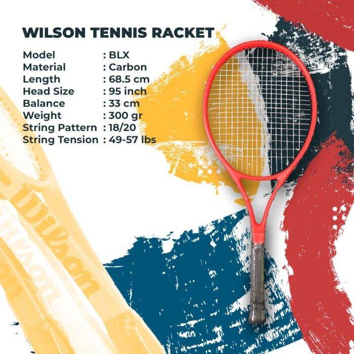 Raket Tennis Wilson Original Sudah Terpasang Senar Free Tas | Lazada ...