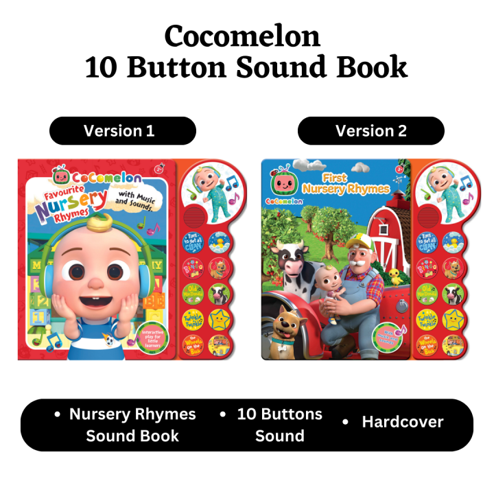 Cocomelon First Nursery Rhymes With 10 Buttons Sound Book For Kids | Lazada
