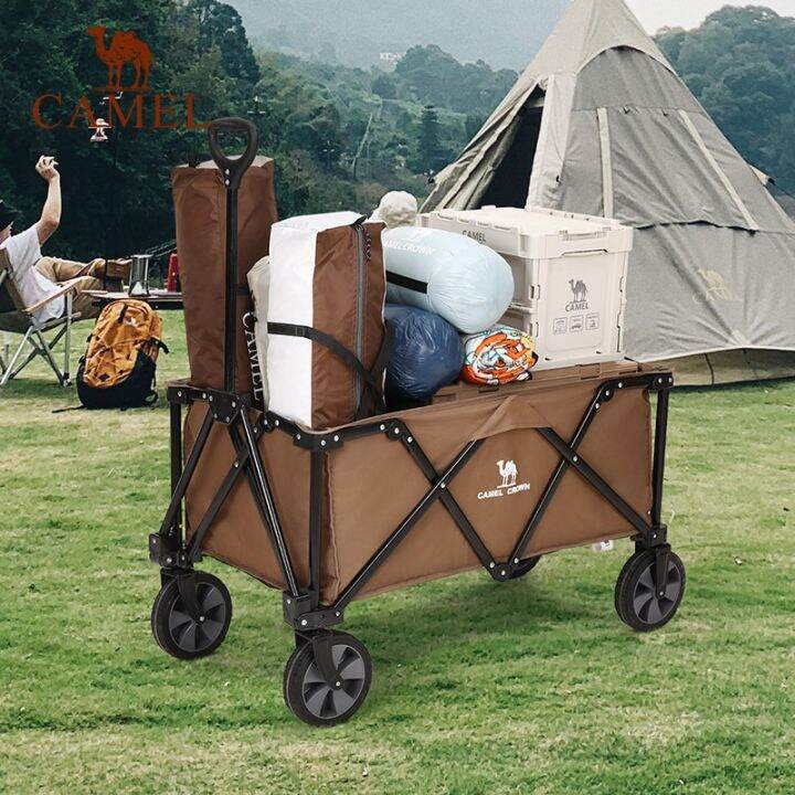 CAMEL CROWN Outdoor Folding Trolley Portable Camping Trolley Car ...