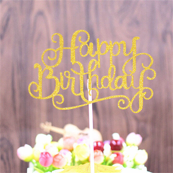 Cake Topper /Topper Kue HBD /Happy Birthday Huruf Latin Lurus, Disney ...