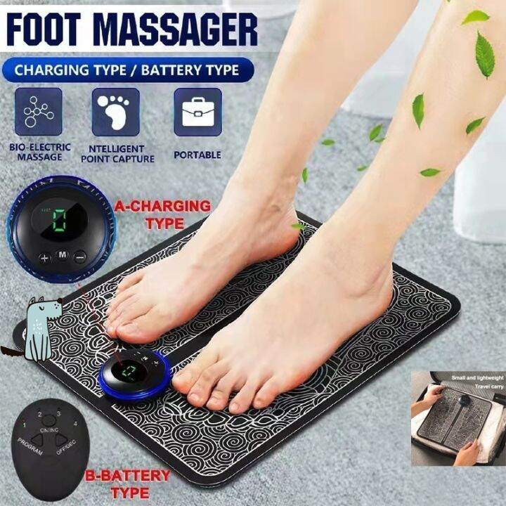 Foot Massager Pad Pes Muscle Electric EMS Health Relax Physiotherapy ...