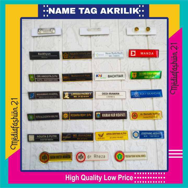 Name Tag / Papan Nama Bahan Akrilik (Custom Satuan) | Lazada Indonesia