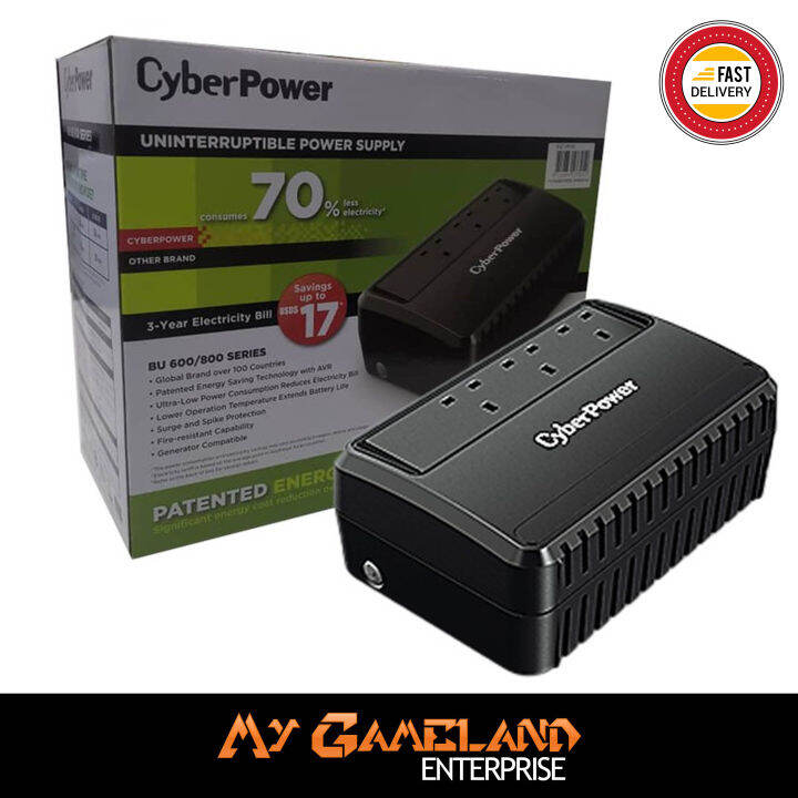 CyberPower UPS BU800E 800VA/400W Energy-Saving Battery Backup with ...