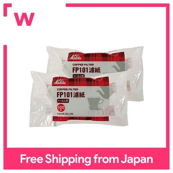 Kalita ที่กรองกาแฟ FP101กระดาษกรอง100แผ่น X 2ชุดกระเป๋าสำหรับ1-2คน11109 ...