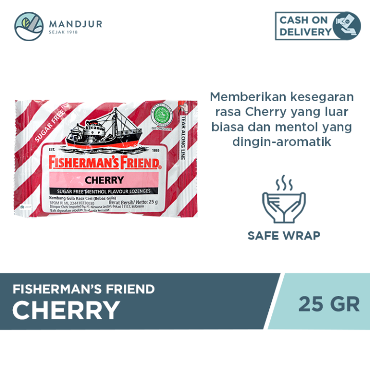 Fisherman's Friend Cherry Sugar Free - Permen Pelega Tenggorokan ...