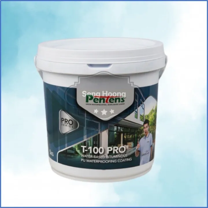4.5Kg T-100 Pro Water-based Bituminous PU Waterproofing Coating 沥青防水涂料 ...