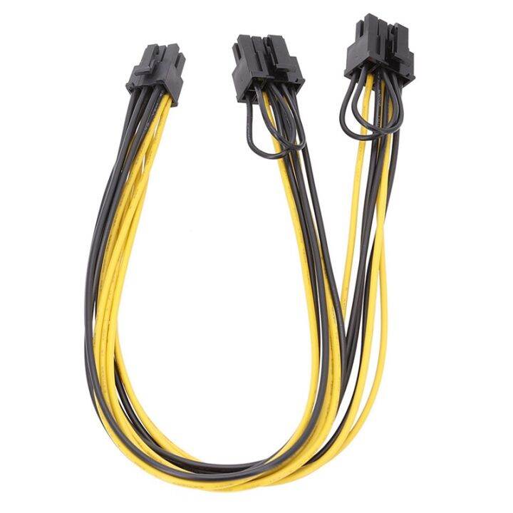 Computer Connection Cable Graphics Card Power Cable 6Pin Male to Dual ...