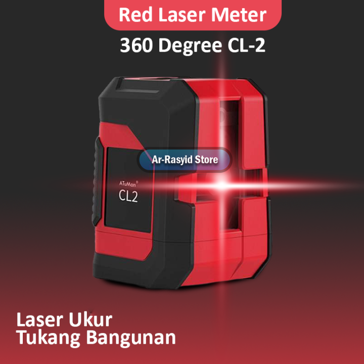 AtuMan Self Leveling Projector Red Laser Meter 360 Degree Laser Ukur ...