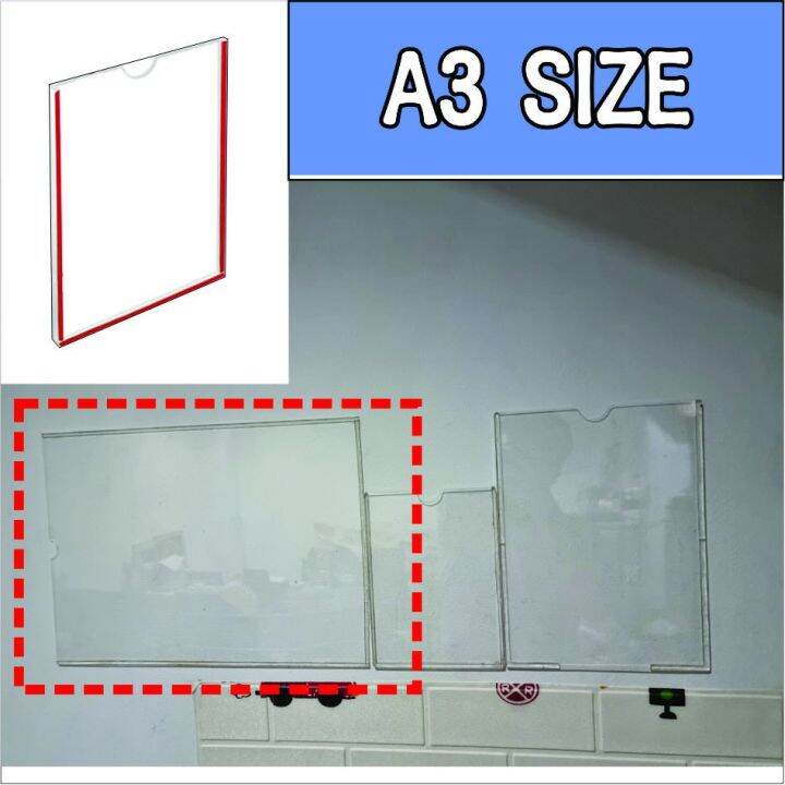:guA4 A5 A3 Clear Acrylic Wall Frame / Paper Holder Poster Photo ...