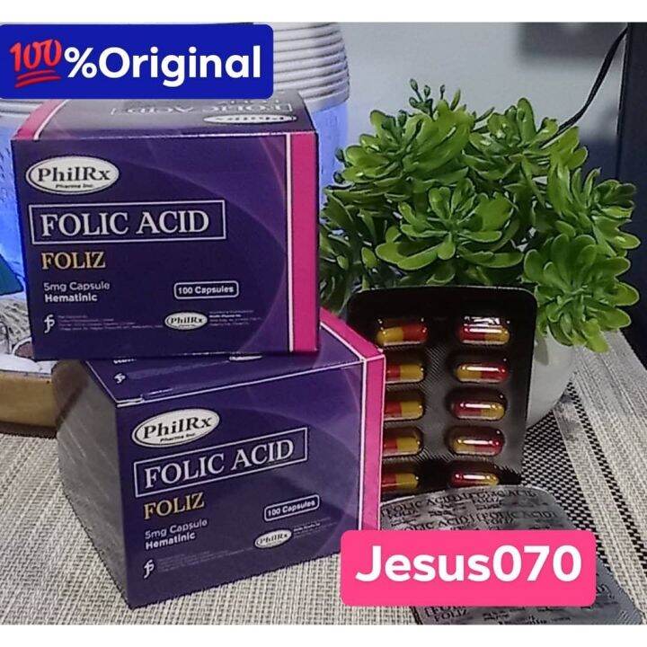 FOLIZ - FOLIC ACID 5mg Capsule Hematinic Capsules FDA No. DRP 9049 ...