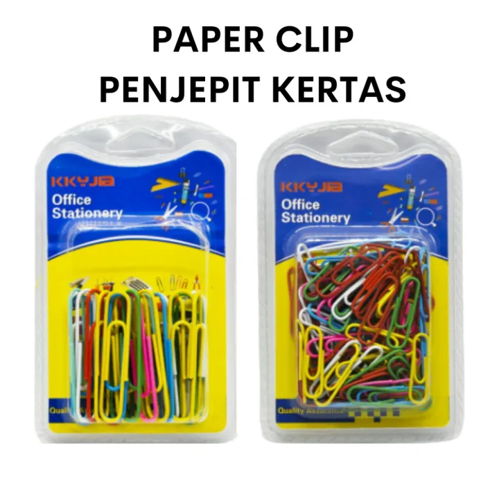 Surprice Paper Clip Plastik / Penjepit Kertas / Paper Clips Warna dan ...