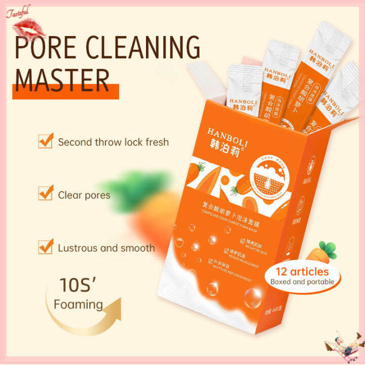 Ta💋.Masker Wajah Busa Asam Senyawa Wortel Deep Cleansing Mengecilkan ...