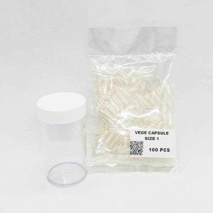 Kapsul Kosong Sayuran HALAL Size 1/0 (100pcs With 1 Medicines Bottle ...