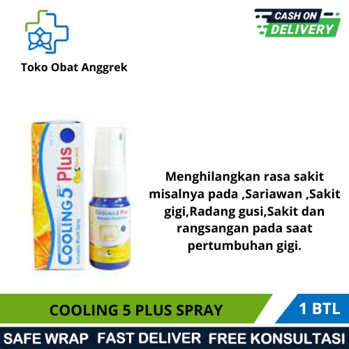 COOLING 5 PLUS SPRAY / OBAT UNTUK MERINGANKAN SAKIT GIGI / ANTISEPTIK ...