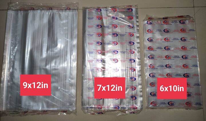CRYSTAL CLEAR (Polypropylene) PP Plastic Non-Adhesive 100pcs per Pack ...