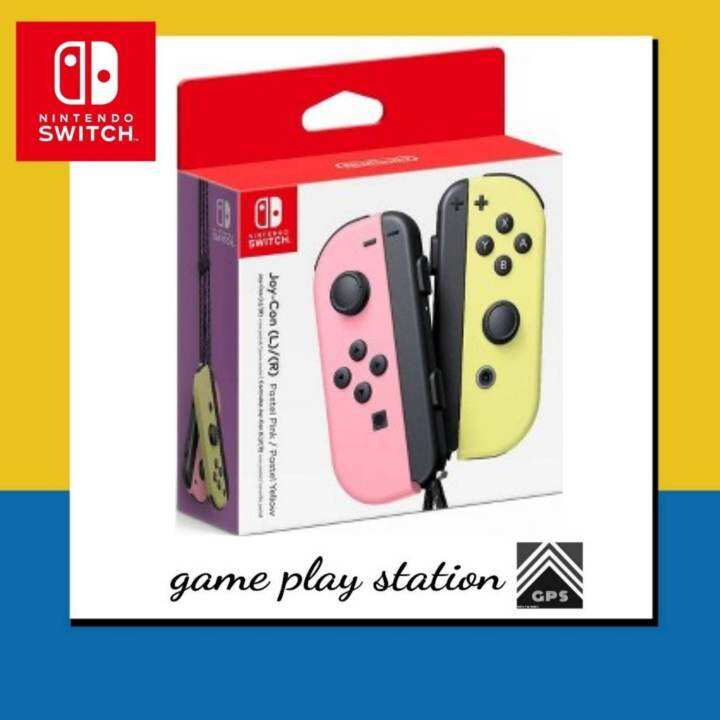 nintendo switch joy con ( pastel pink / pastel yellow ) / ( pastel ...