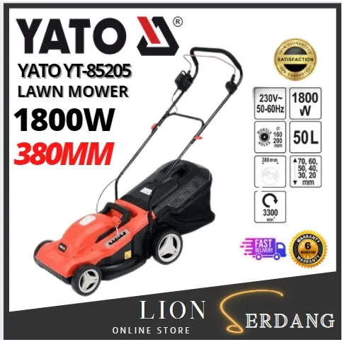 YATO YT-85205 LAWN MOWER 1800W 380MM 50L - Brand From POLAND | Lazada