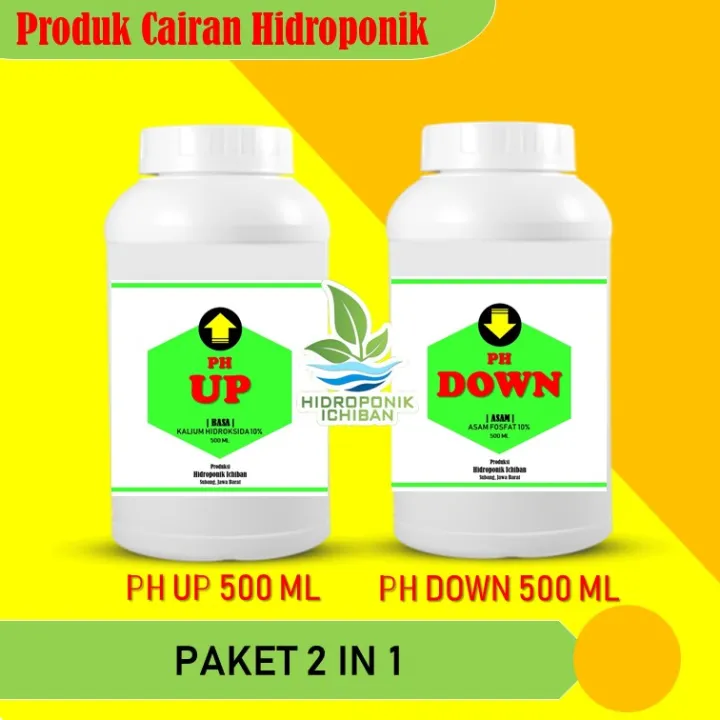 Paket Larutan pH Up dan pH Down 500 mL Penetral pH Nutrisi Hidroponik | Lazada Indonesia