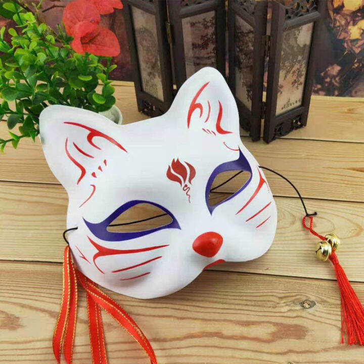 [Childhood MS] Japanese Hand-Painted Half Face Fox Kitsune Mask ...