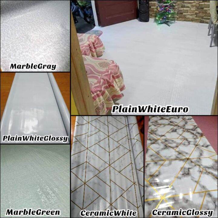 Plain White and Other White Designs Rubberized Linoleum Floormat ...