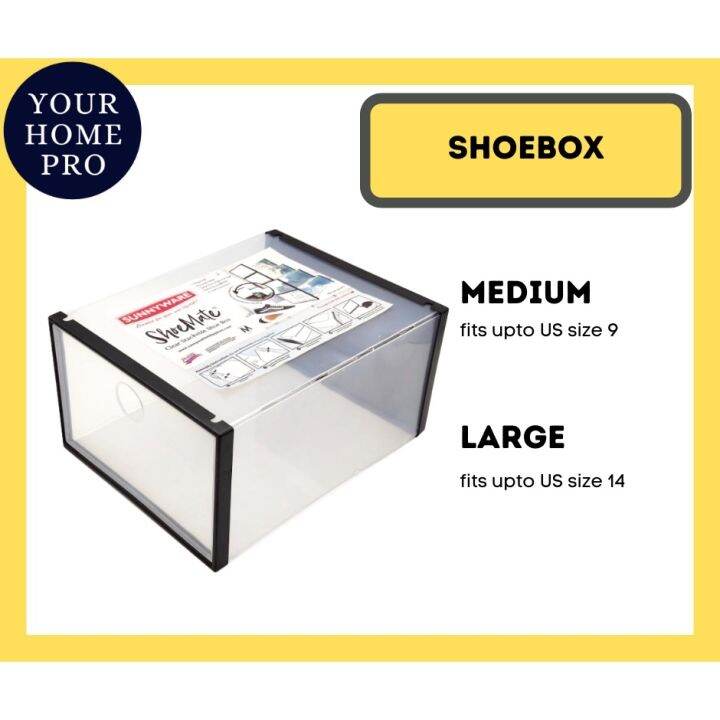 ugpex Sunnyware Shoemate Stackable Storage Organizer Shoe Box Medium ...
