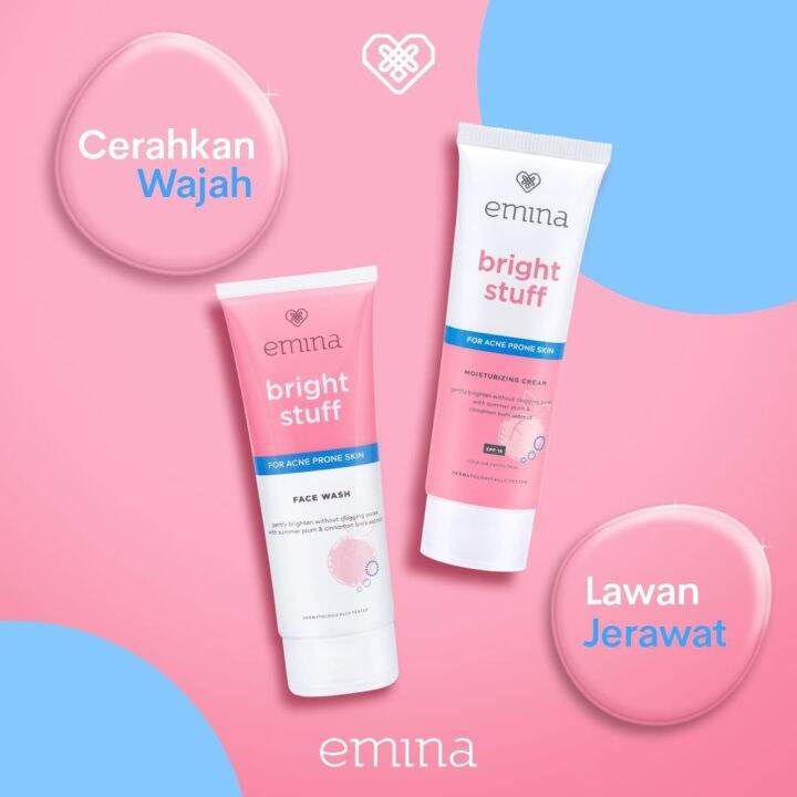 Emina Bright Stuff Acne Prone Face Wash 50 ml / sabun muka / face wash ...