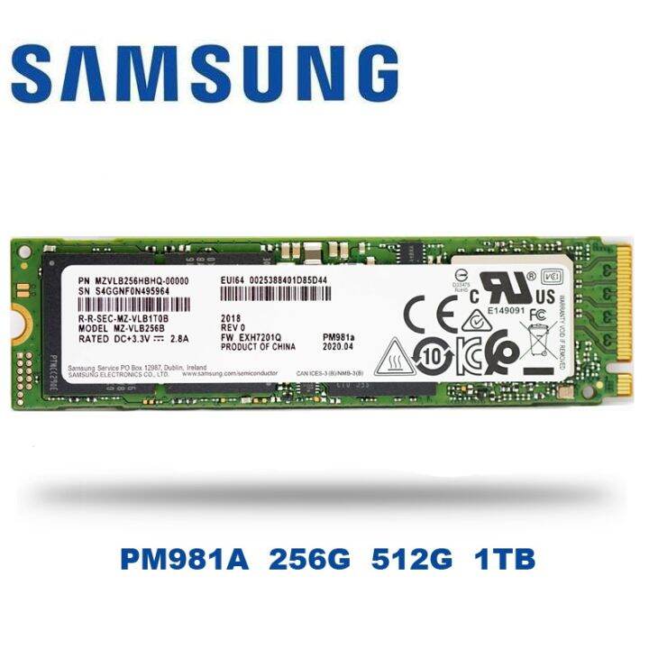 SAMSUNG SSD M.2 PM981A NVMe PCIe 3.0 x4 256GB 512GB Internal Solid State Drives M2 Laptop ...
