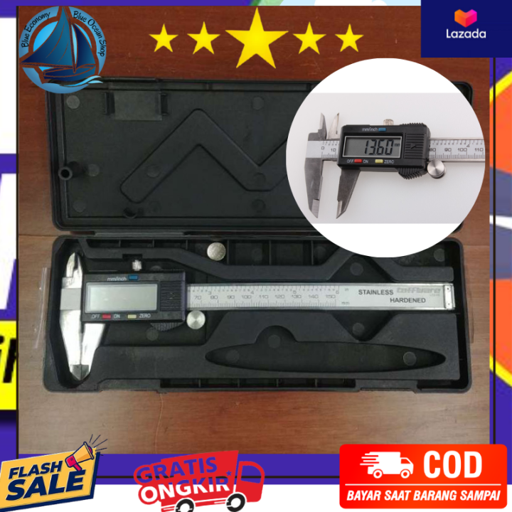 Sigmat Digital Vernier Kaliper stainless murah Digital Layar LCD Screen Alat Ukur Jangka Sorong ...
