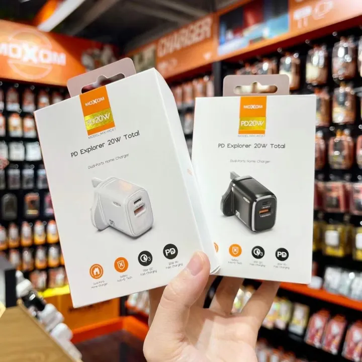 Original moxom MX-HC67 2in1 20w pd explore dual ports home charger ...